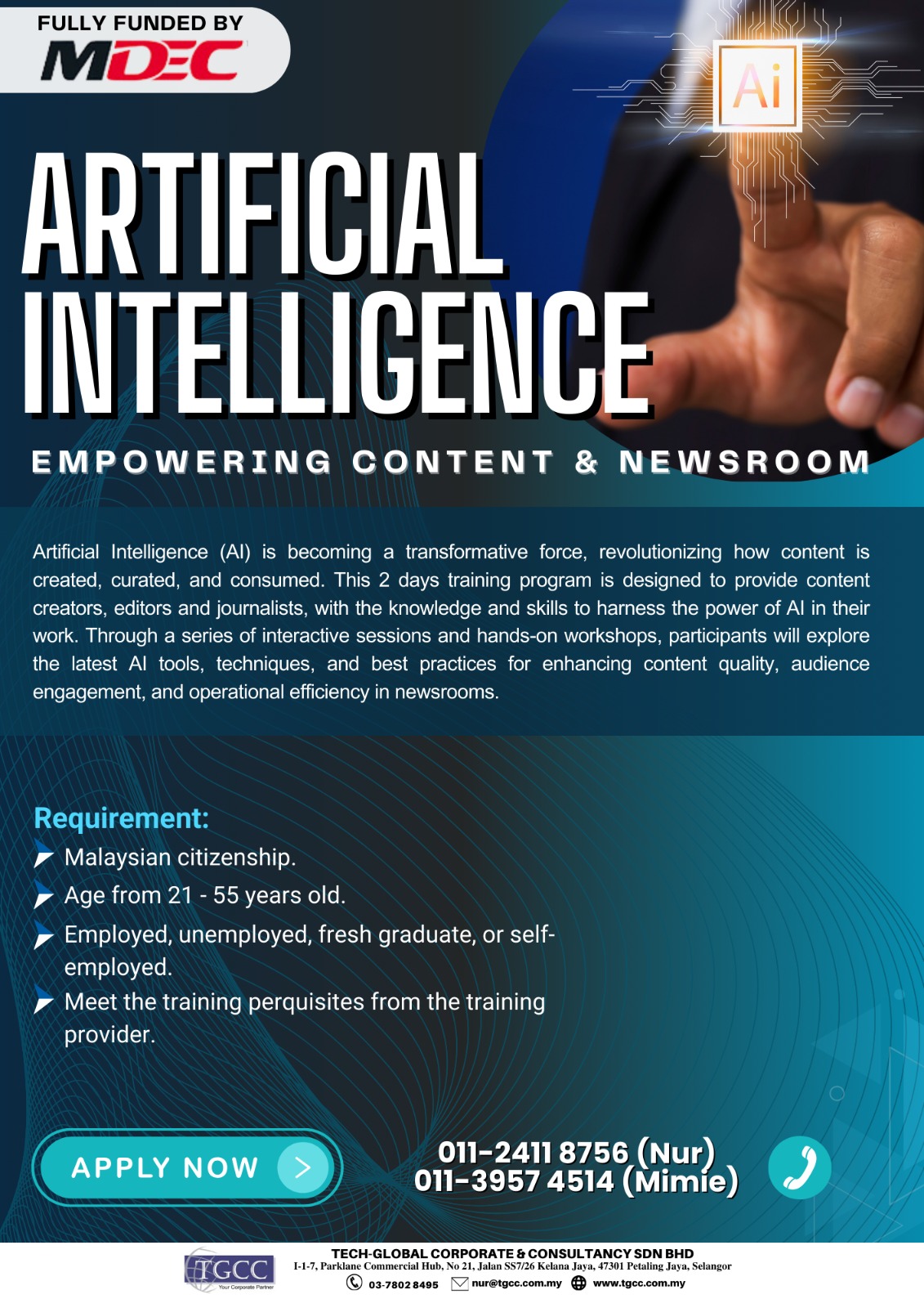 MD Workforce Training – TGCC